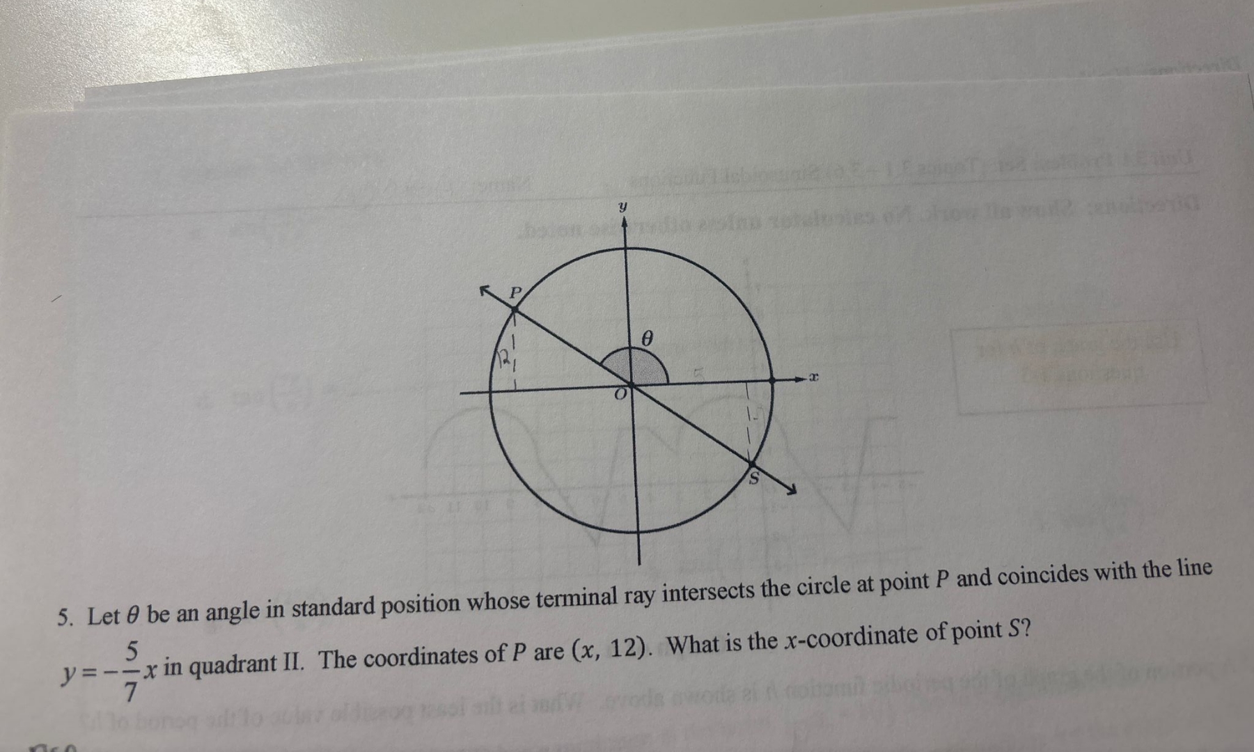 Solved Let θ ﻿be an angle in standard position whose | Chegg.com