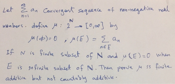 Solved nel N Let & an Convergent sequence of non-negative | Chegg.com