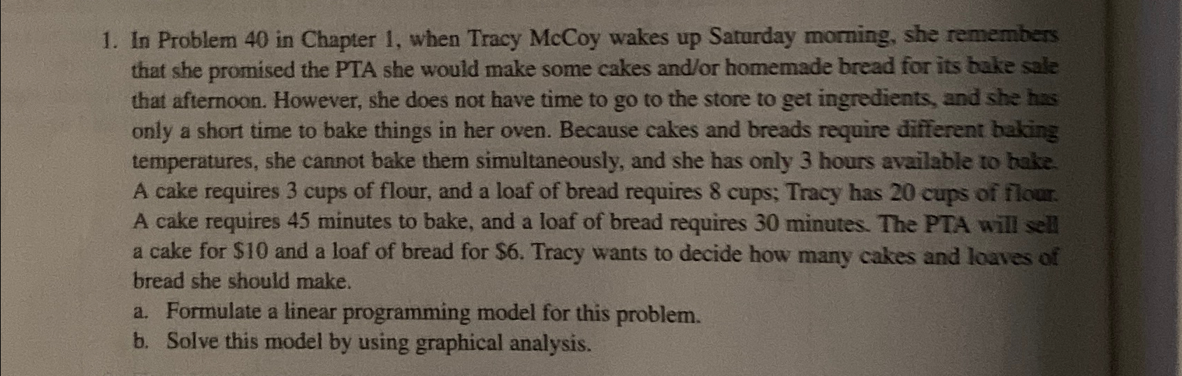 Solved In Problem 40 ﻿in Chapter 1, ﻿when Tracy McCoy wakes | Chegg.com