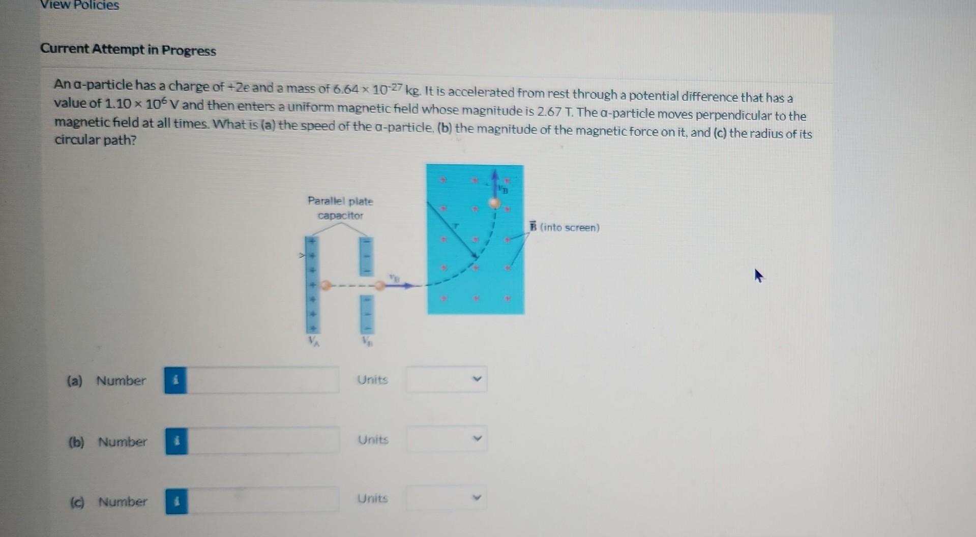 Solved An a-particle has a charge of +2e and a mass of | Chegg.com