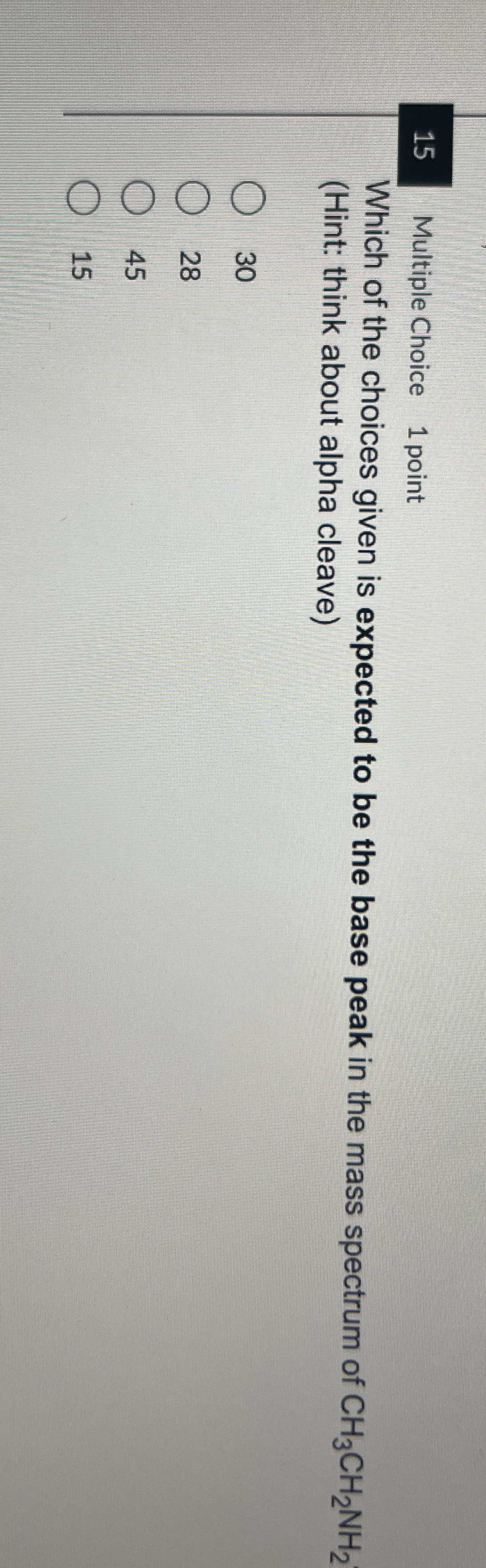 15Multiple Choice 1 ﻿pointWhich of the choices given | Chegg.com