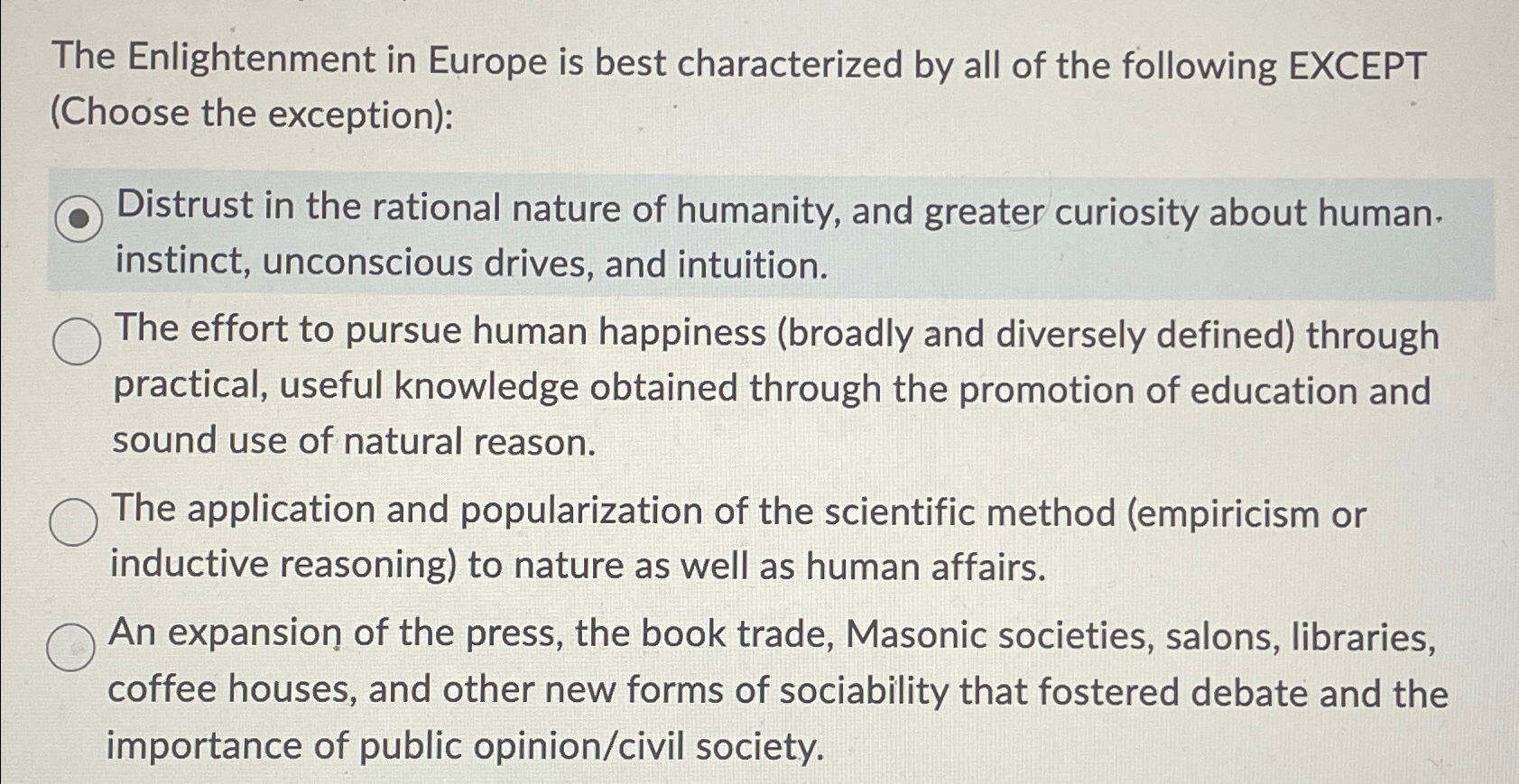 Solved The Enlightenment in Europe is best characterized by | Chegg.com