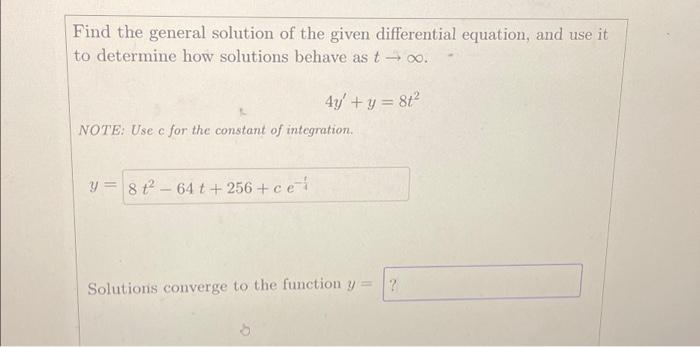 Solved Find the general solution of the given differential | Chegg.com