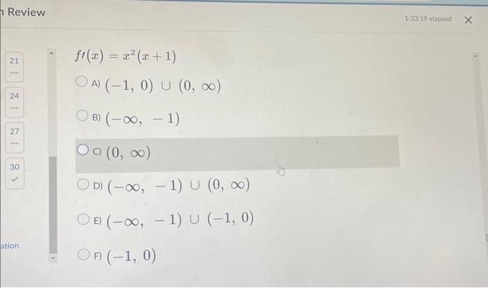 Solved determine where the function f(x) is DECREASING given | Chegg.com