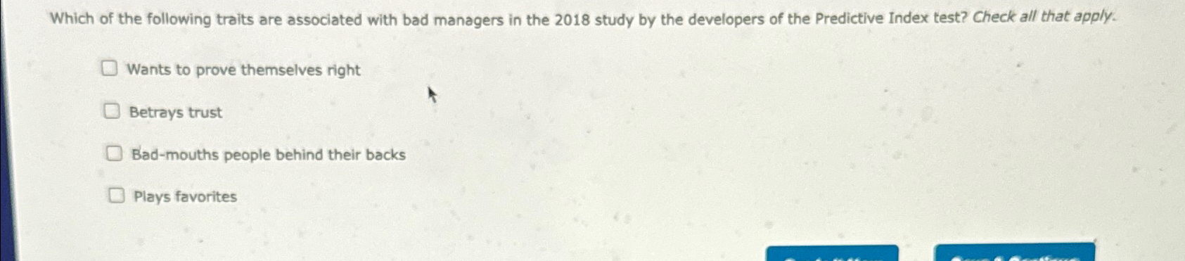 Solved Which of the following traits are associated with bad | Chegg.com