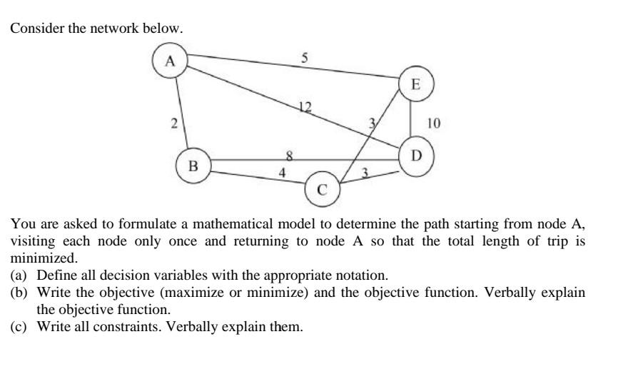 Solved Consider the network below. You are asked to | Chegg.com
