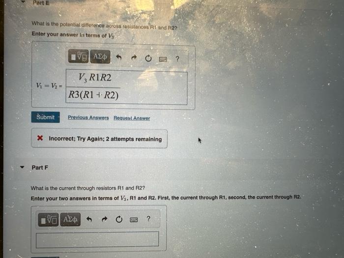 Solved What is the potential cifference across resiatances | Chegg.com