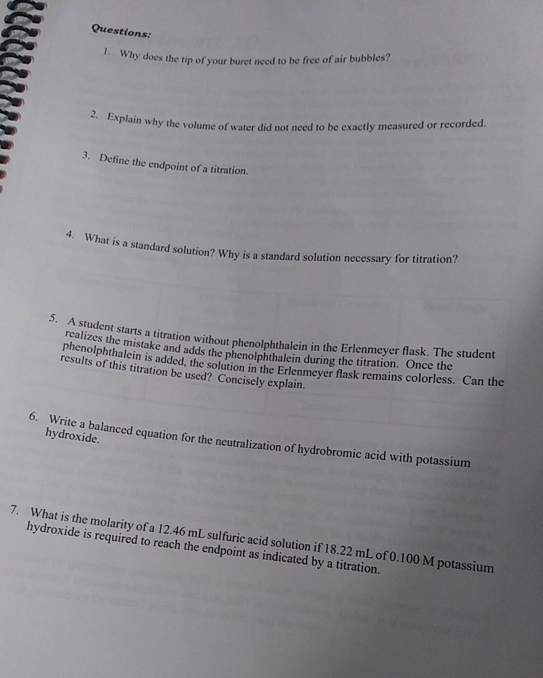 Solved Volume of vinegar used Concentration of NaOH Initial | Chegg.com
