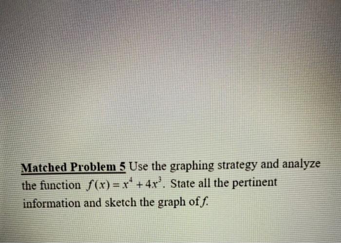Solved Matched Problem 5 Use the graphing strategy and | Chegg.com