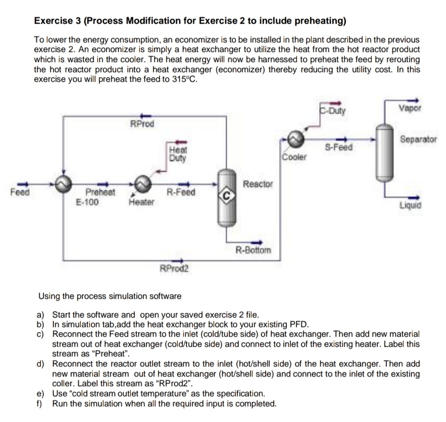 Solved Exercise 3 (Process Modification for Exercise 2 ﻿to | Chegg.com