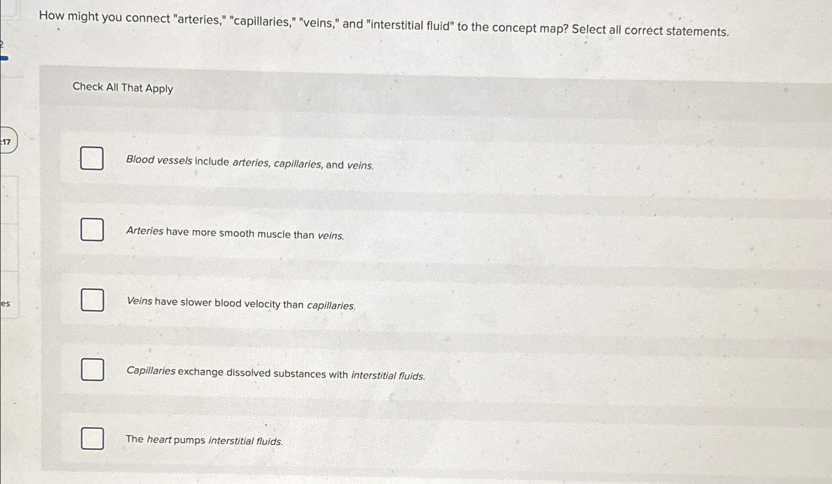 Solved How might you connect "arteries," "capillaries," | Chegg.com