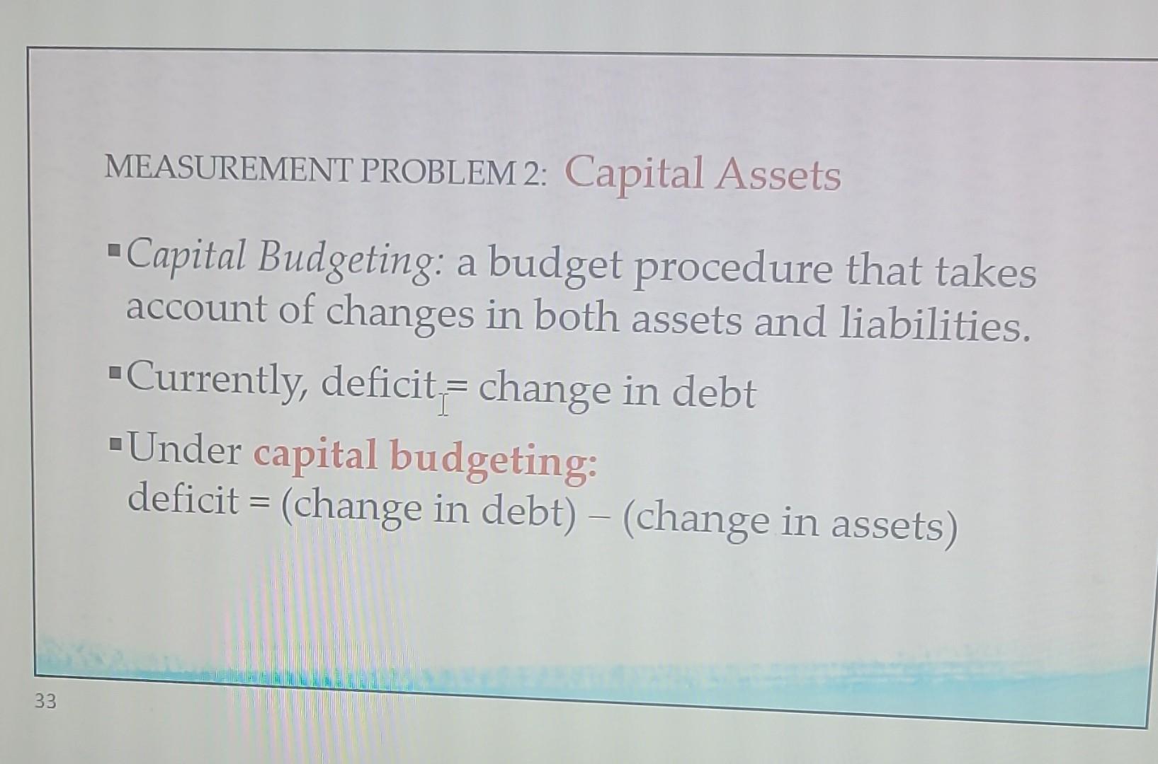 Solved MEASUREMENT PROBLEM 2: Capital Assets - Capital | Chegg.com