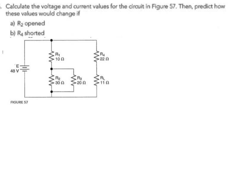 Solved Calculate the voitage and current values for the | Chegg.com