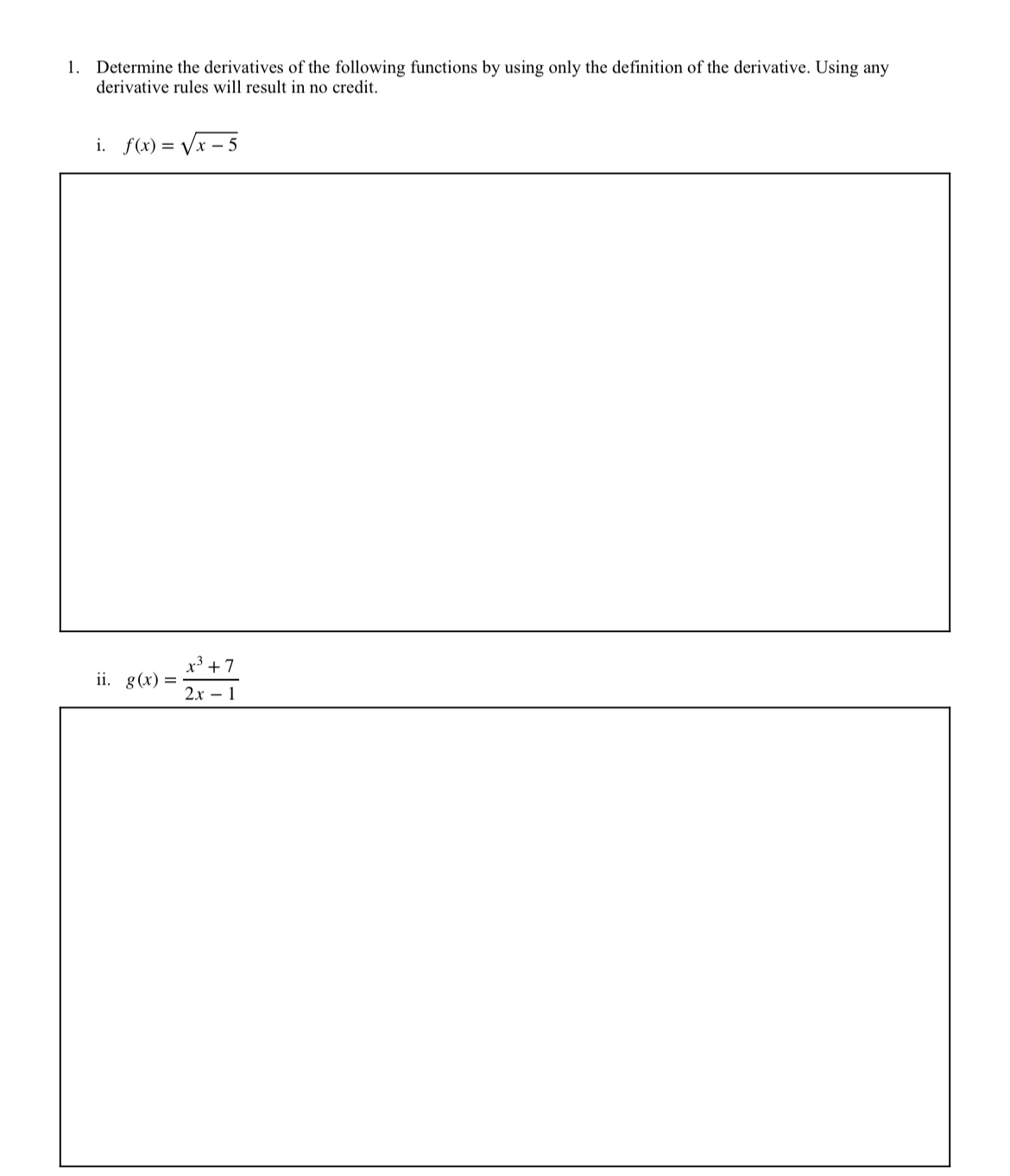 Solved Determine the derivatives of the following functions | Chegg.com