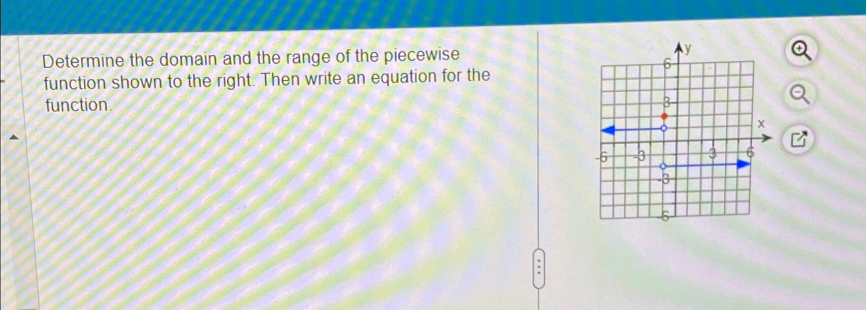 Solved Determine the domain and the range of the piecewise | Chegg.com