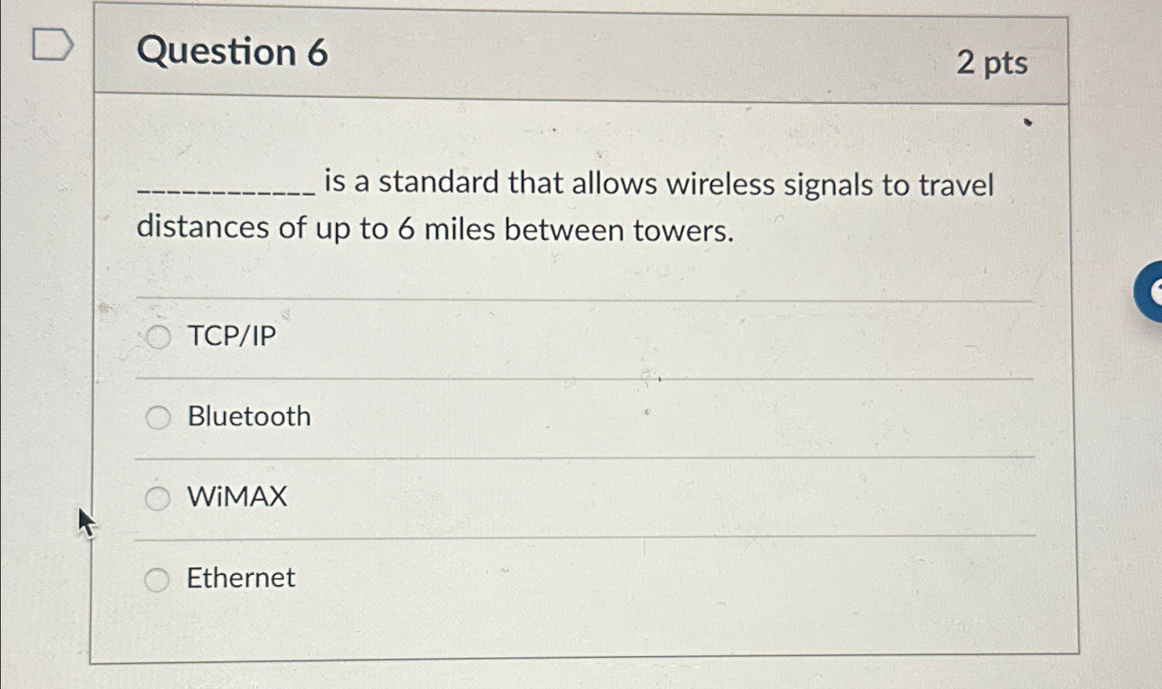 Solved Question 62ptsis a standard that allows wireless | Chegg.com