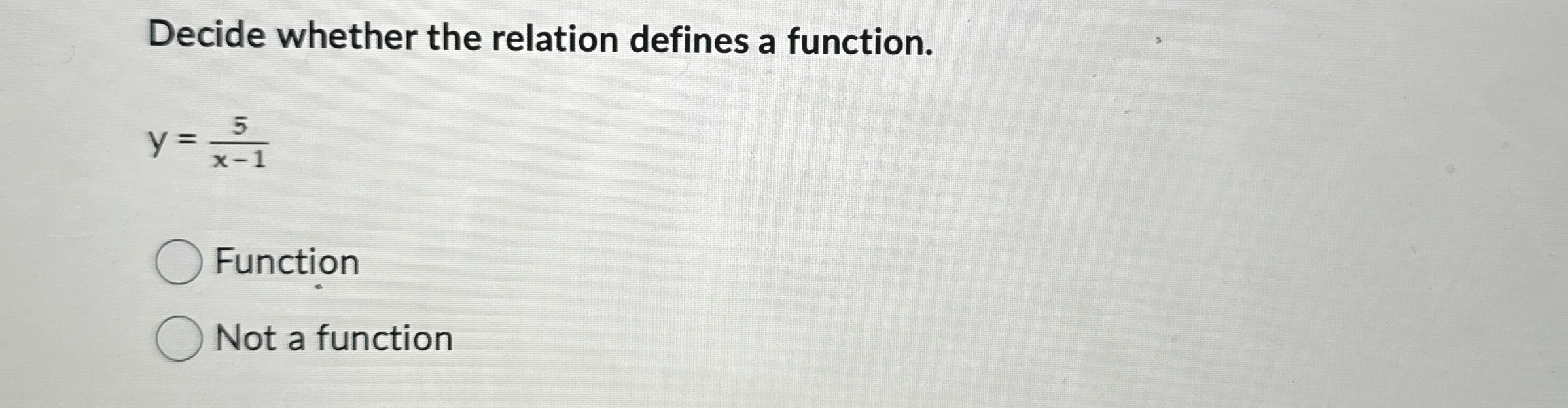 Solved Decide whether the relation defines a | Chegg.com