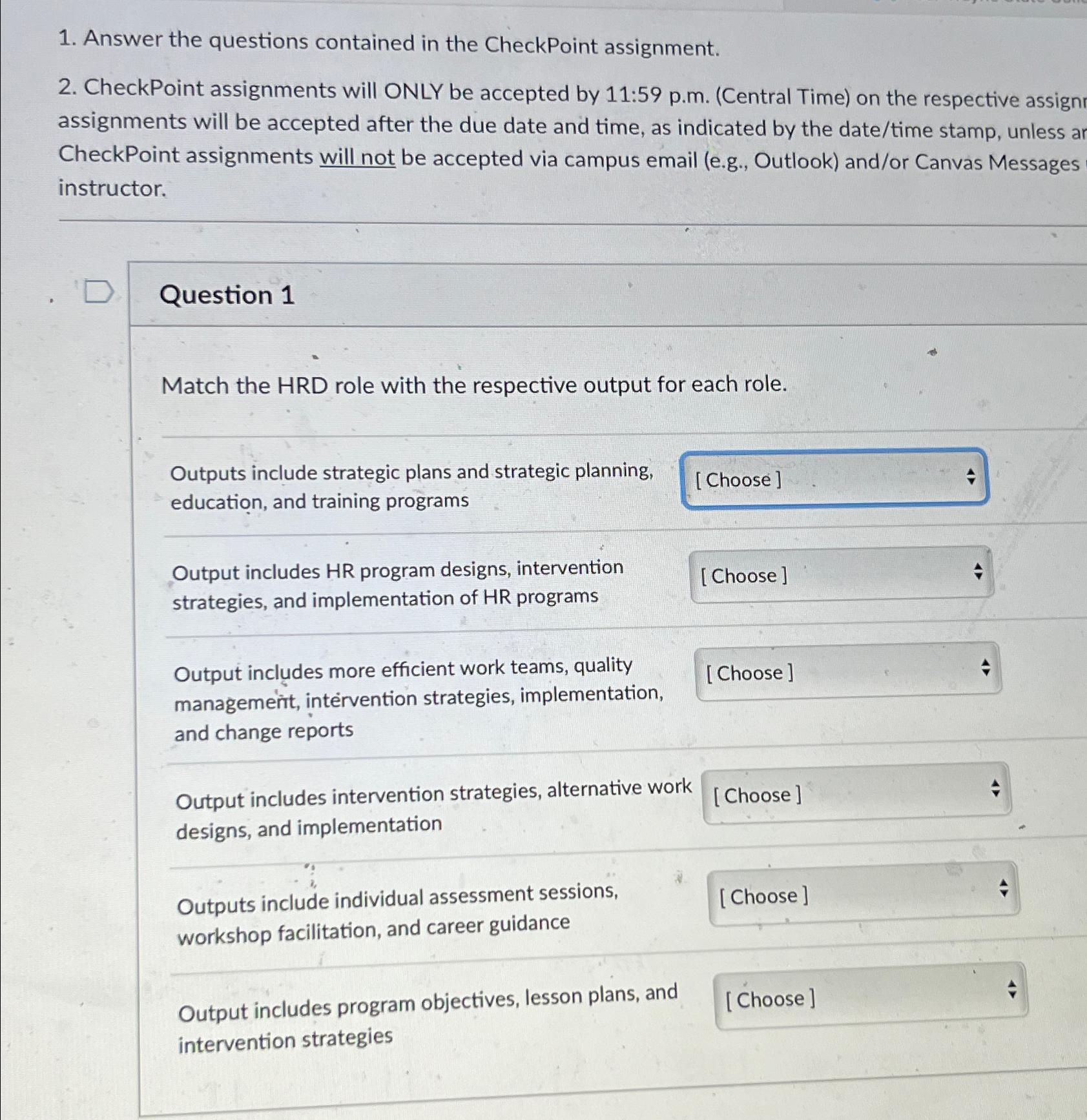 Solved Answer the questions contained in the CheckPoint | Chegg.com
