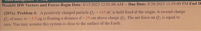Solved (20\%) Problem 4: A positively charged particle | Chegg.com
