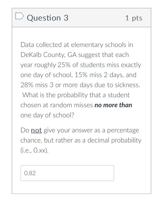 Solved Question 6 1pts Using the table above (one last | Chegg.com