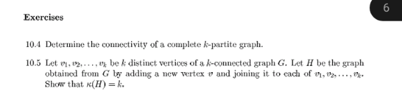 Solved Exercises 10.4 Determine the connectivity of a | Chegg.com Solved Exercises 10.4 Determine the connectivity of a | Chegg.com