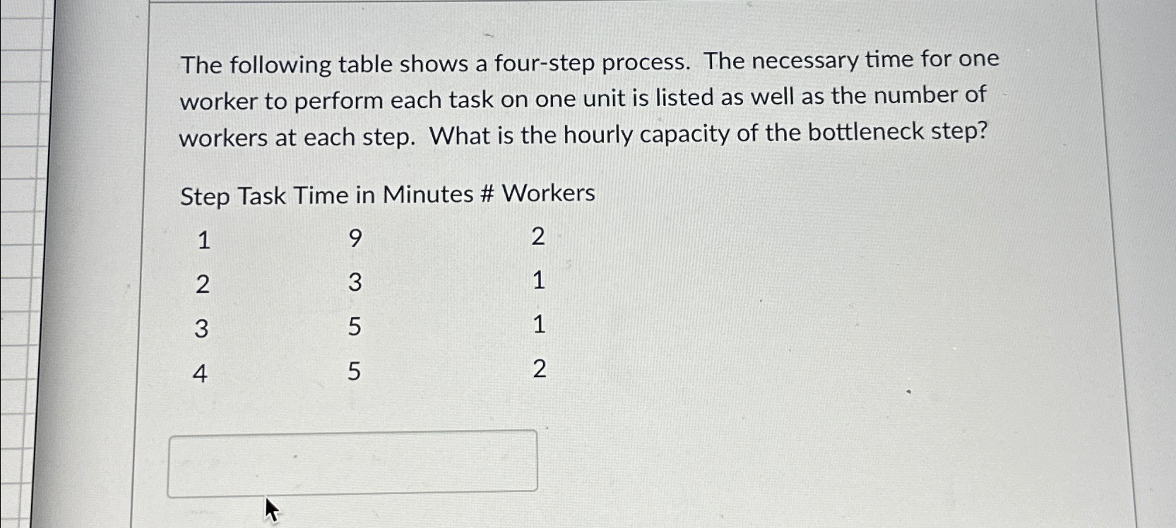 Solved The following table shows a four-step process. The | Chegg.com