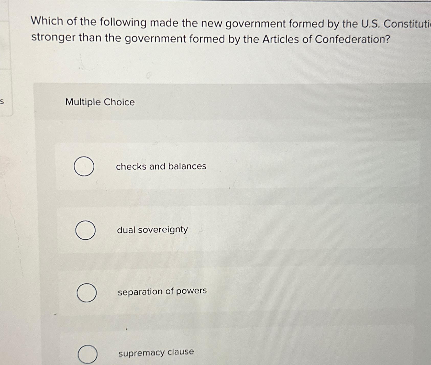 Solved Which of the following made the new government formed | Chegg.com
