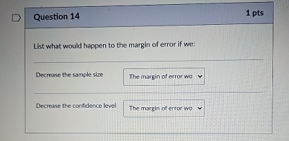 Solved Question 141ptsList what would happen to the margin | Chegg.com