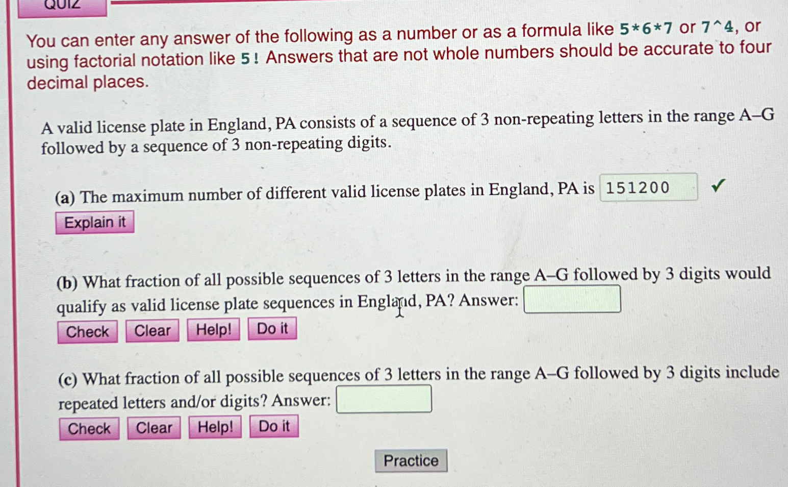 You can enter any answer of the following as a number | Chegg.com