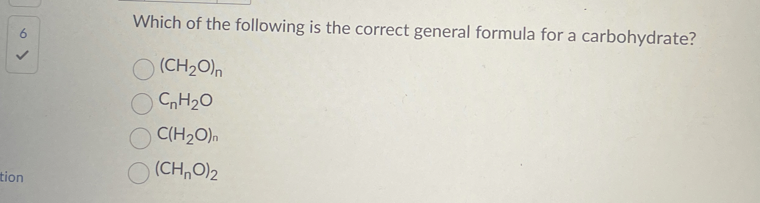 Solved Which of the following is the correct general formula | Chegg.com