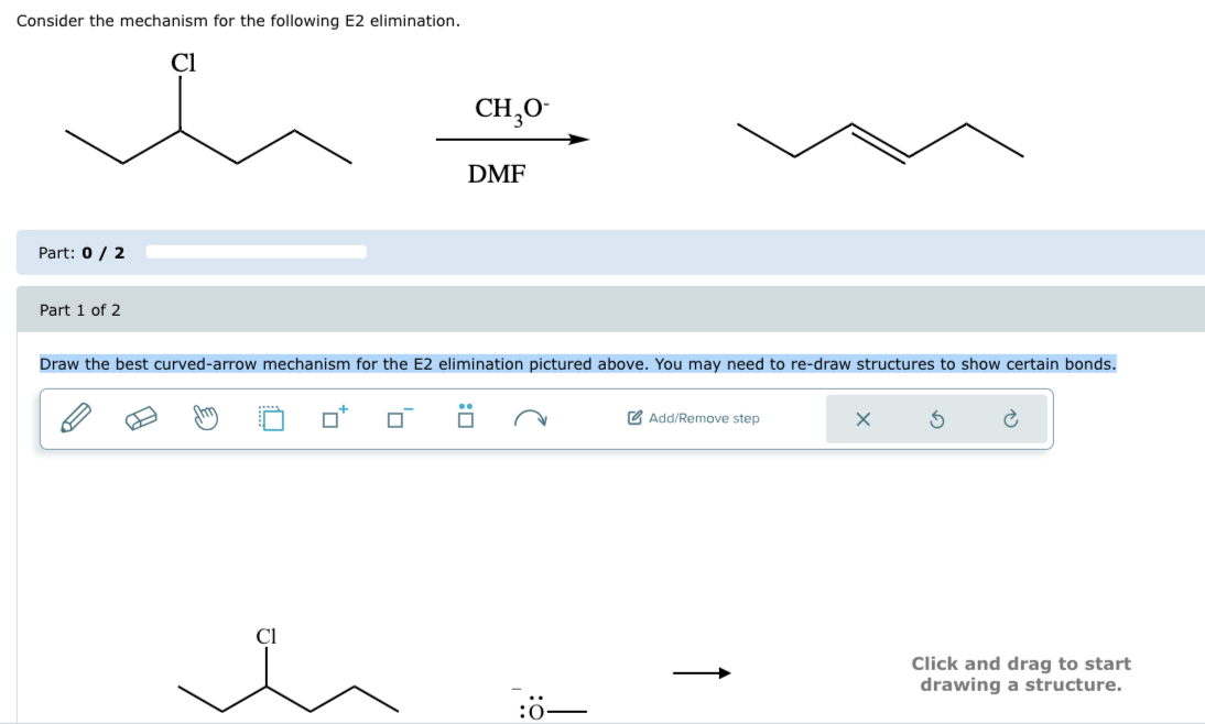 Solved Consider the mechanism for the following E2 | Chegg.com