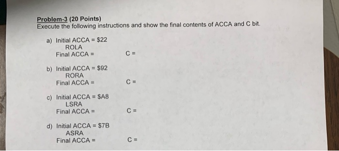 Solved Problem-3 (20 Points) Execute the following | Chegg.com