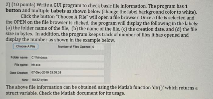 Solved 2) (10 points) Write a GUI program to check basic | Chegg.com
