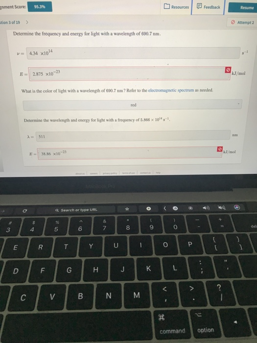 Solved nment Score 95.3% Resources a redade tion 3 of 19 > | Chegg.com