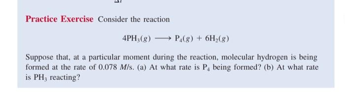 Solved Practice Exercise Consider the reaction | Chegg.com