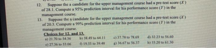 12. Suppose the a candidate for the upper management | Chegg.com