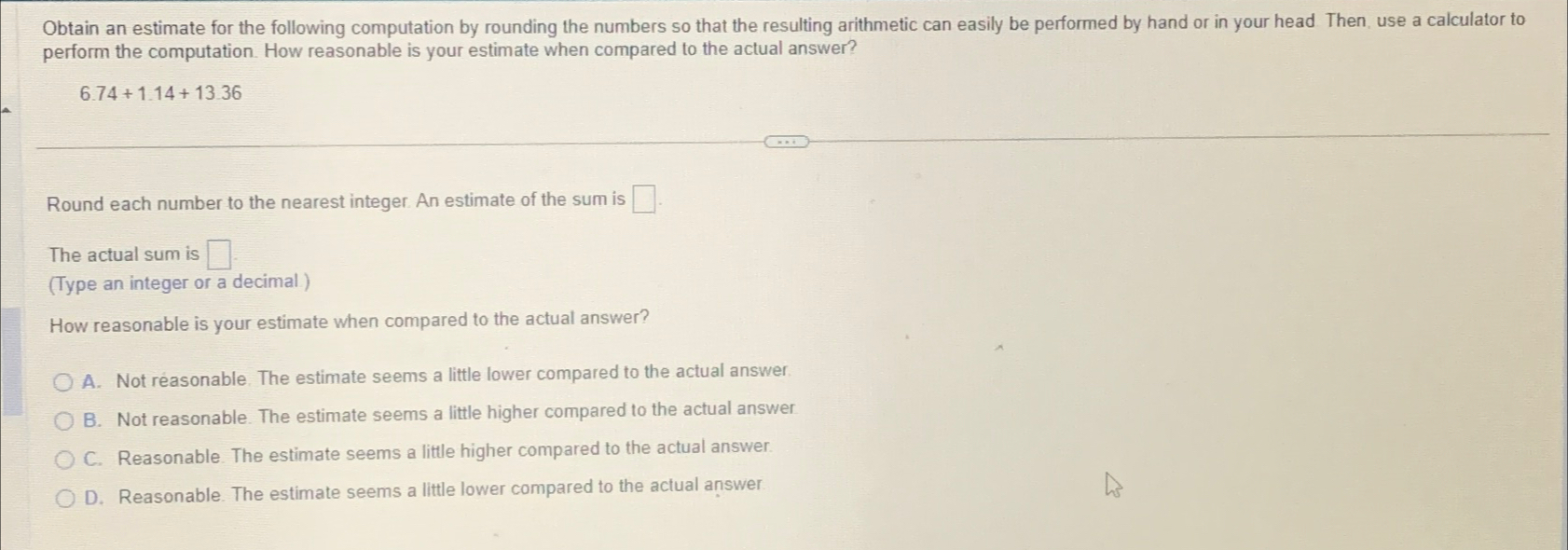 Solved Obtain an estimate for the following computation by | Chegg.com