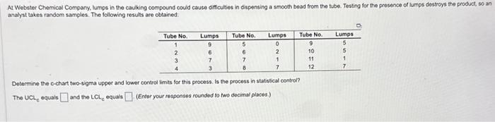 Solved Determine The C Chart Two Sigma Upper And Lower C 0789