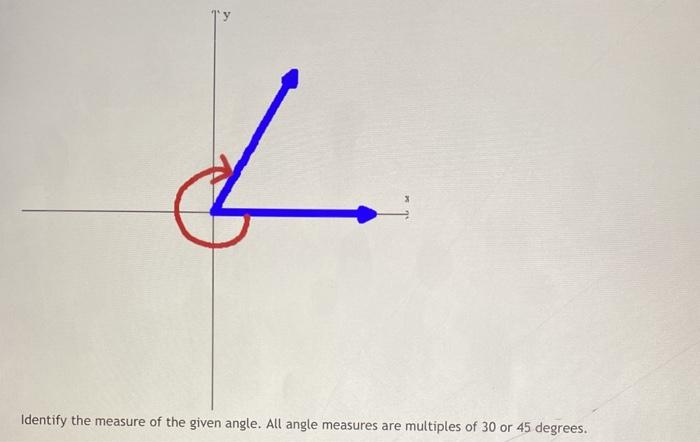 Solved Identify the measure of the given angle. All angle | Chegg.com