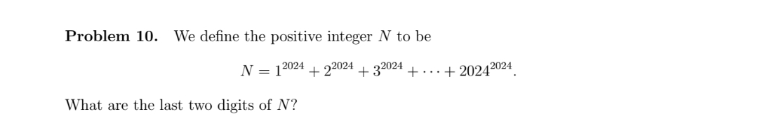 Solved Problem 10. ﻿We define the positive integer N ﻿to | Chegg.com