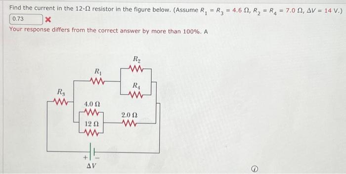 Solved Find the current in the 12−Ω resistor in the figure | Chegg.com