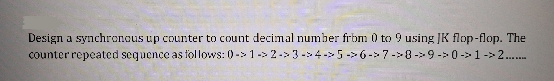 Solved Design a synchronous up counter to count decimal | Chegg.com