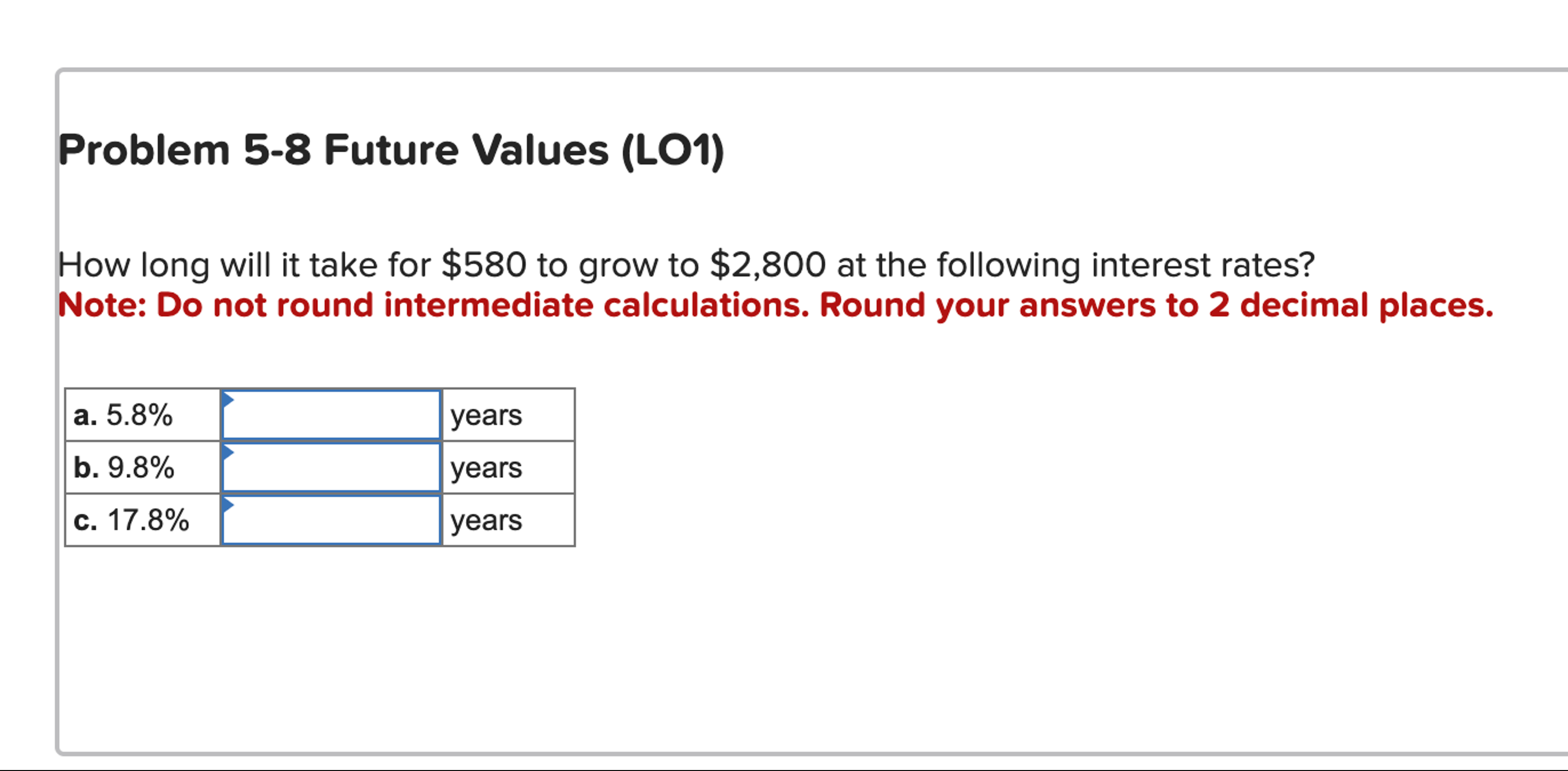 Solved Problem 5-8 ﻿Future Values (LO1)How long will it take | Chegg.com