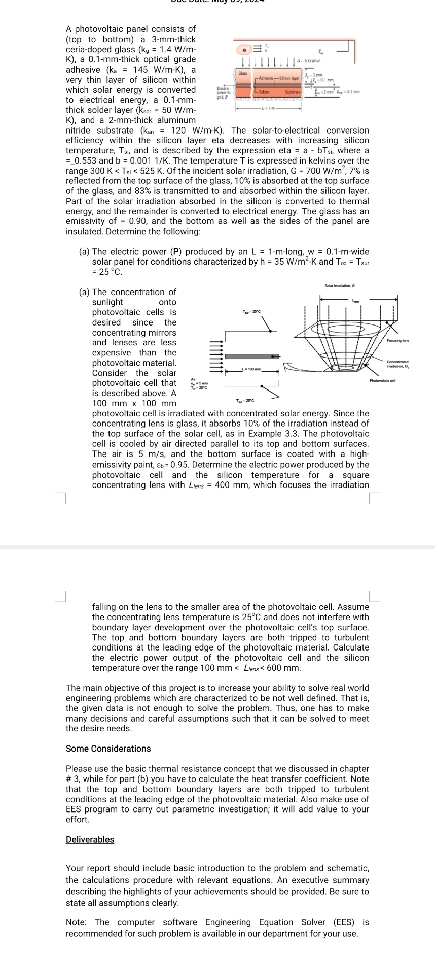 A photovoltaic panel consists of (top to bottom) ﻿a | Chegg.com
