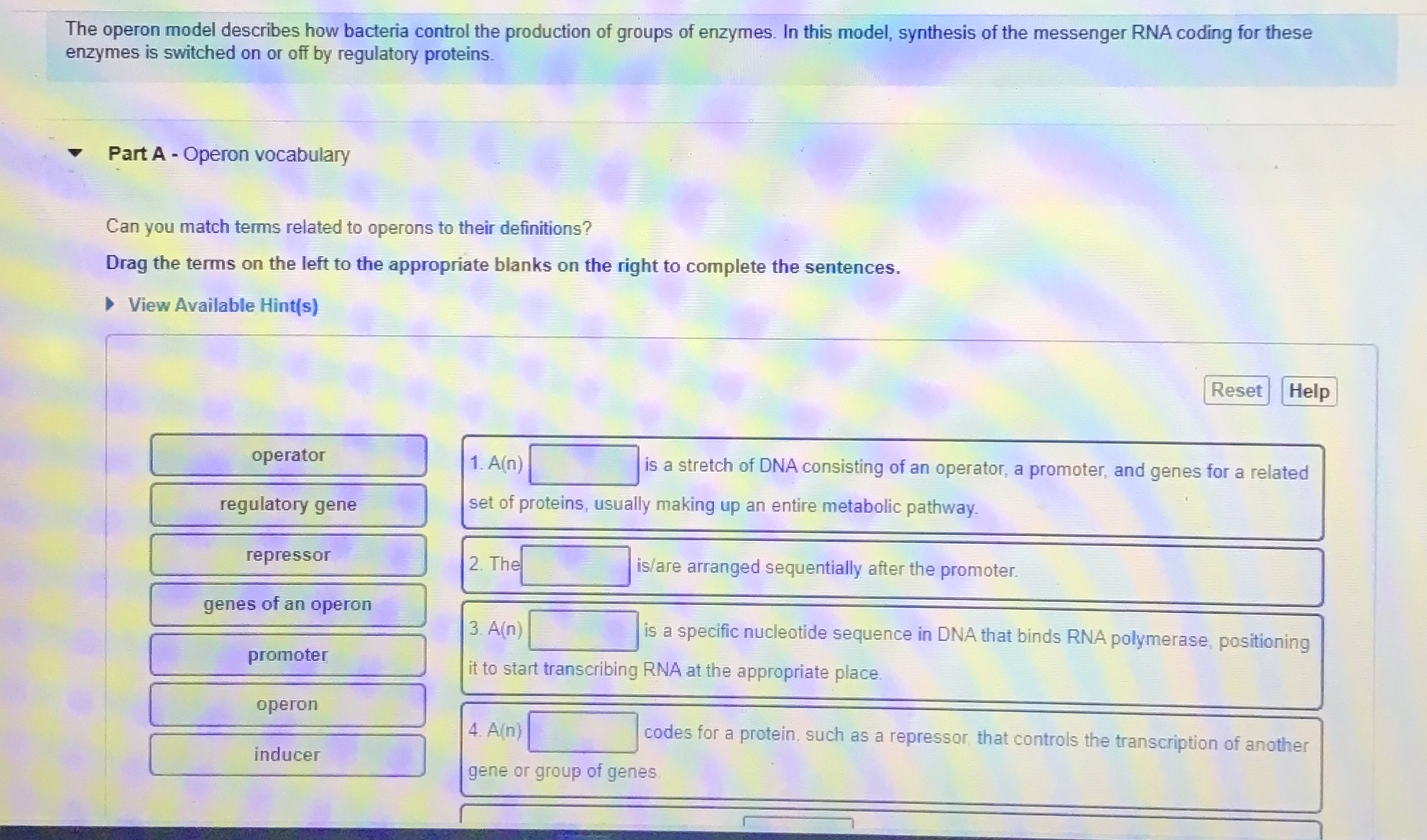 Solved The operon model describes how bacteria control the | Chegg.com