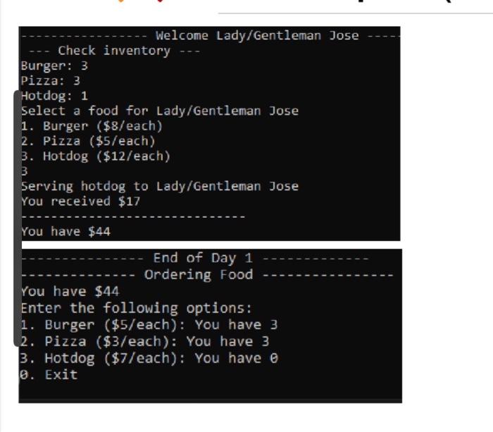 Solved Create the following classes - Customer - Attribute: | Chegg.com