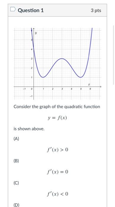 Solved Question 1 3 pts y 2 1 - 0 Consider the graph of the | Chegg.com Solved Question 1 3 pts y 2 1 - 0 Consider the graph of the | Chegg.com