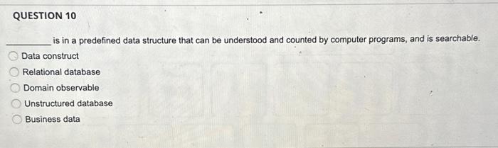 Solved is in a predefined data structure that can be | Chegg.com