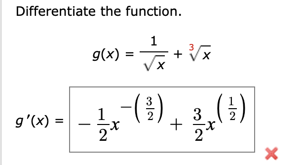 Solved Differentiate the | Chegg.com