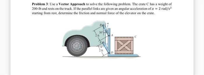 Solved Problem 3: Use a Vector Approach to solve the | Chegg.com
